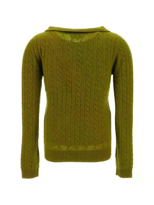 SHUSHU/TONG Cable-knit V-neck Sweater