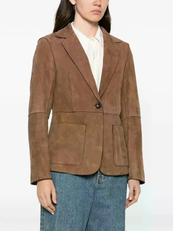 THE JACKIE LEATHERS Lucilla Notched-lapels Single-button Jacket