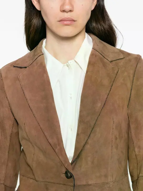 THE JACKIE LEATHERS Lucilla Notched-lapels Single-button Jacket