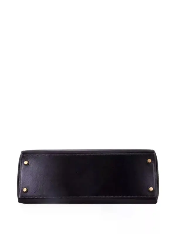 Hermès Kelly Handbag Noir Box Calf With Gold Hardware 32 Satchel
