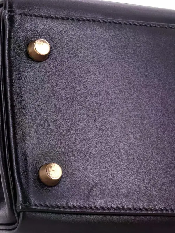 Hermès Kelly Handbag Noir Box Calf With Gold Hardware 32 Satchel