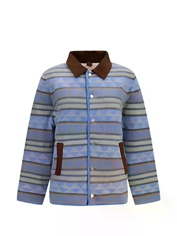 Guest In Residence Patterned Corduroy-panel Sshirt Jacket