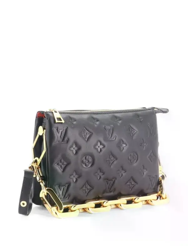 LOUIS VUITTON Coussin Bag Monogram Embossed Lambskin Bb Crossbody Bag - Black