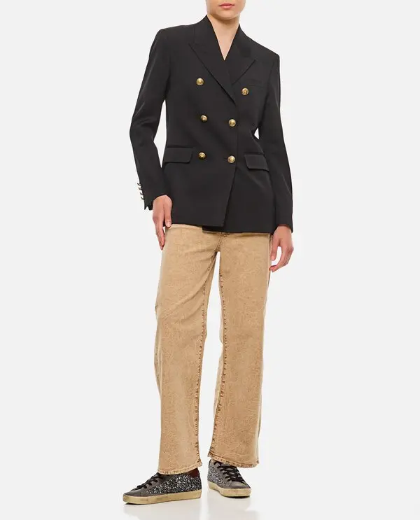 GOLDEN GOOSE Double Breasted Blazer With Gold Bottons - Multicolor