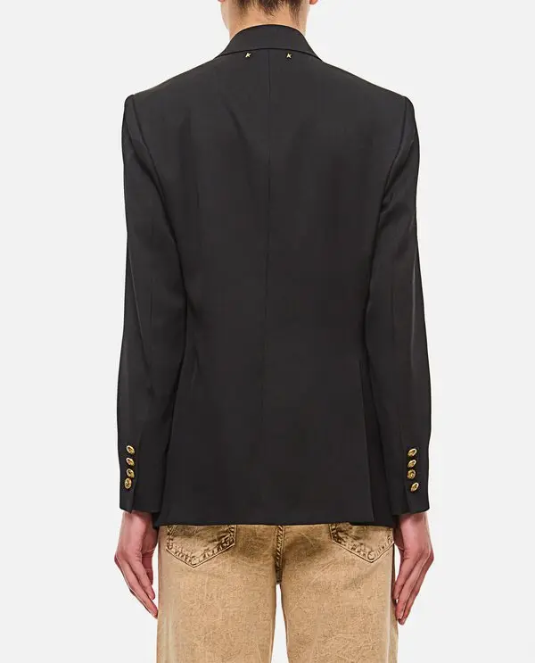 GOLDEN GOOSE Double Breasted Blazer With Gold Bottons - Multicolor