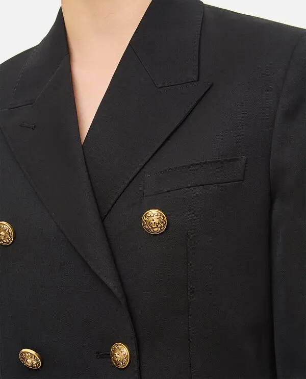 GOLDEN GOOSE Double Breasted Blazer With Gold Bottons - Multicolor