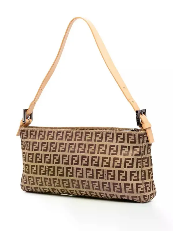 Fendi 2000-2010 Zucchino Canvas Pochette Shoulder Bag