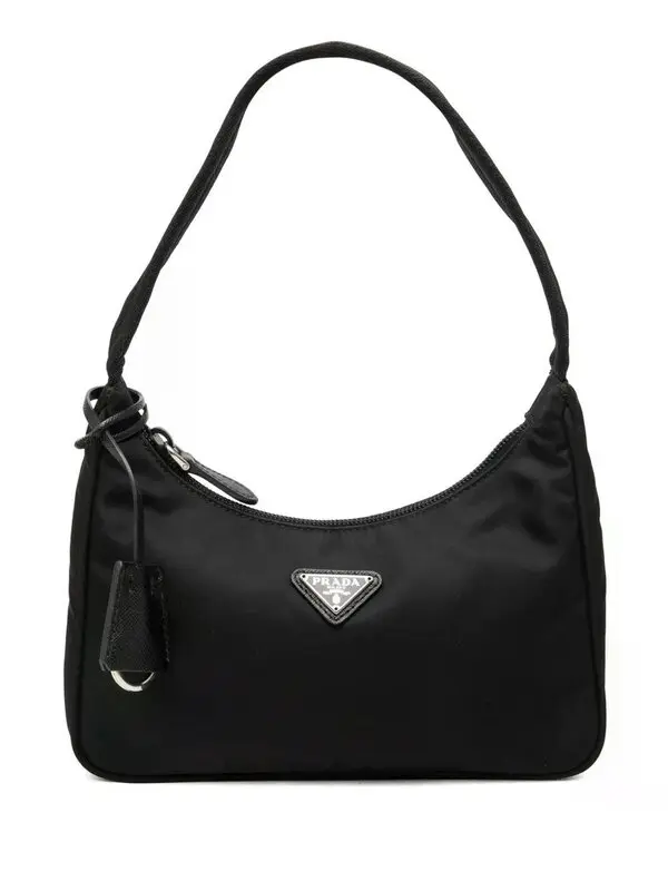 Prada 2019-2026 Mini Tessuto Re Edition 2000 Shoulder Bag - Black