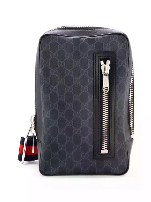 Gucci Soft Zip Sling Bag Gg Coated Canvas Small Crossbody Bag