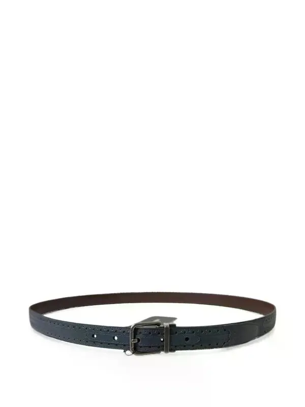 Dolce & Gabbana Perforated Reversible Leather Belt