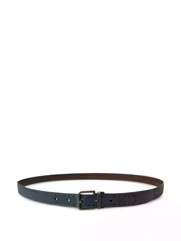 Dolce & Gabbana Perforated Reversible Leather Belt - Blue
