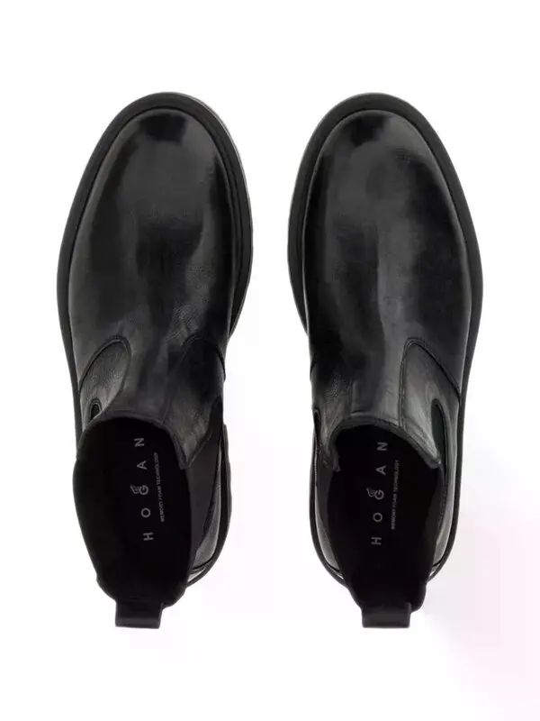 Hogan Leather Chelsea Boots