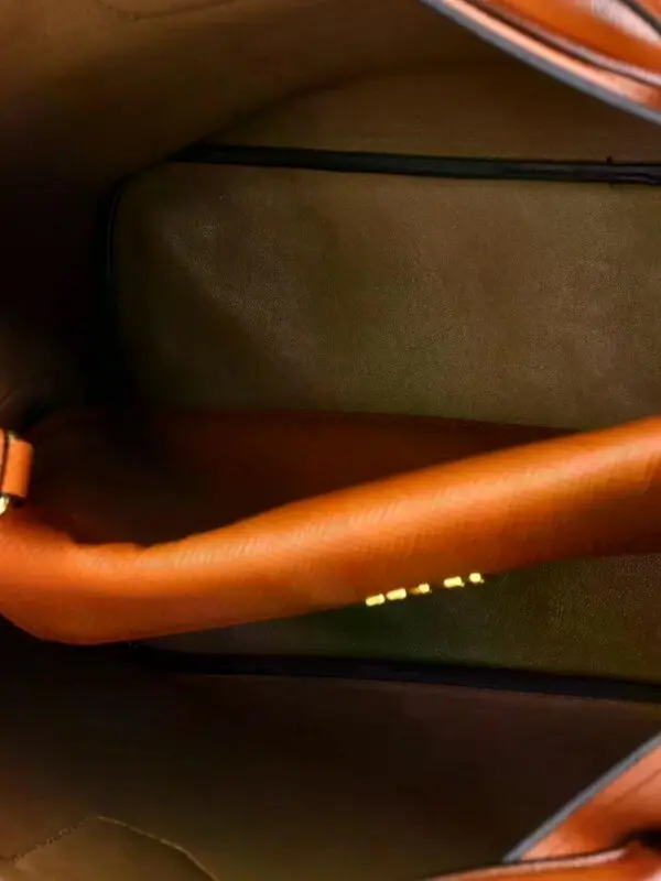 Prada Cuir Double Saffiano Leather Medium Tote Bag - Orange