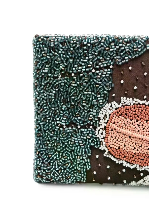 Staud Bead-embellished Butterfly-pattern Clutch Bag