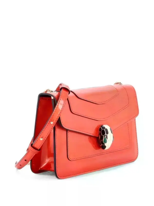 BVLGARI Serpenti Forever Leather Small Shoulder Bag - Metallic