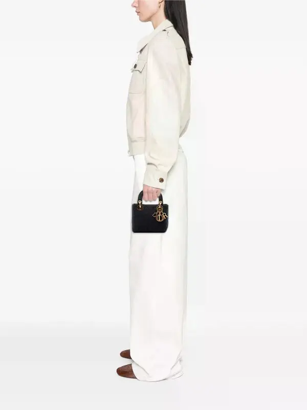 Dior 1997 Mini Nylon Microcannage Lady Satchel