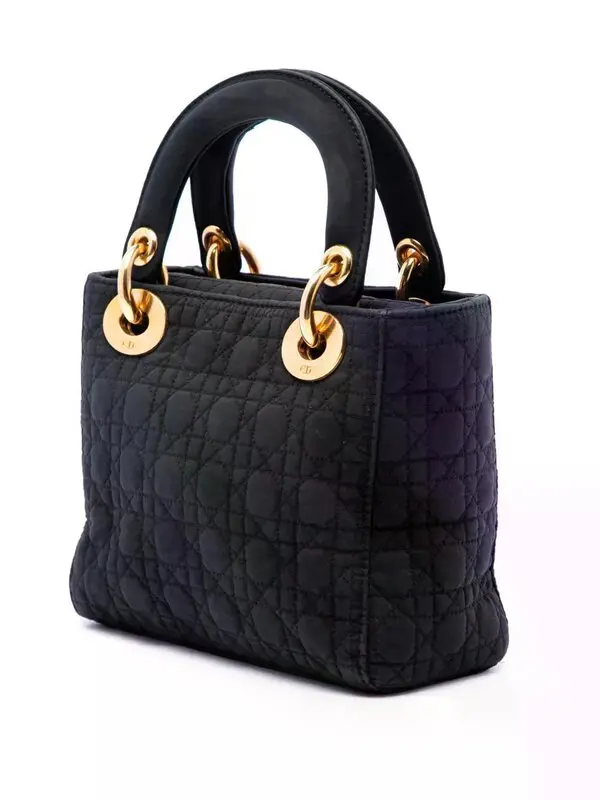 Dior 1997 Mini Nylon Microcannage Lady Satchel
