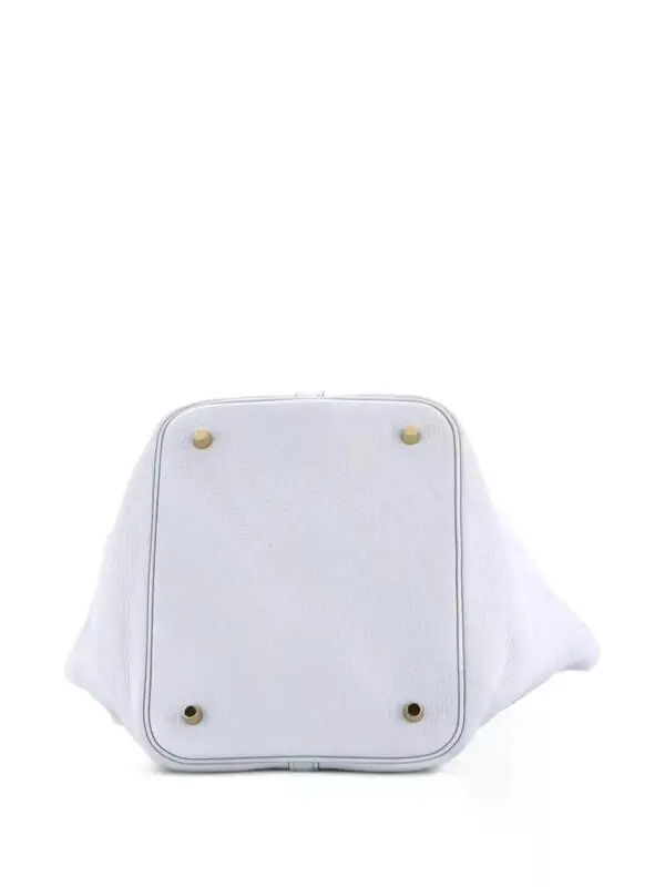 Hermès Picotin Lock Bag Clemence Mm Bucket Bag - Blue