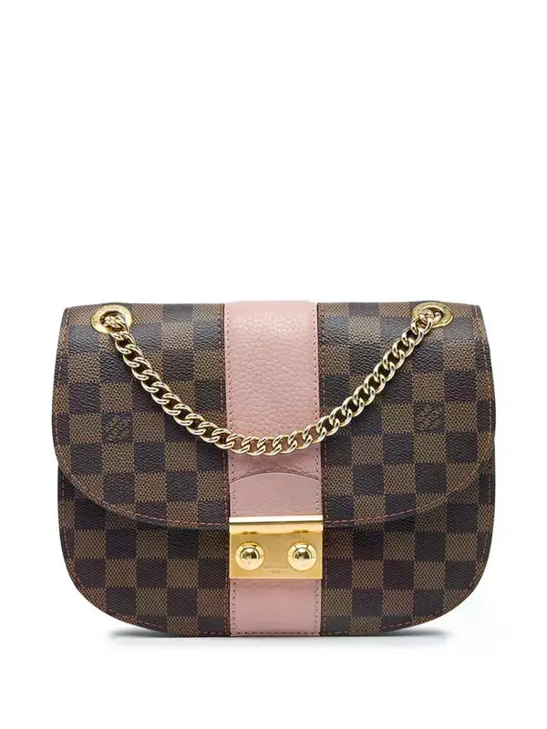 LOUIS VUITTON 2017 Damier Ebene Cuir Taurillon Wight Shoulder Bag