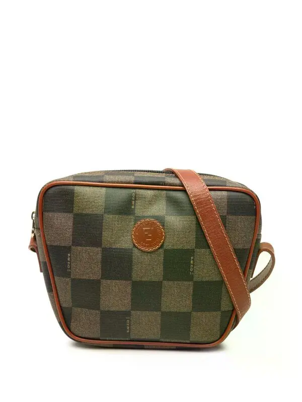 Fendi 20th Century Pequin Coated Canvas Checkboard Crossbody Bag