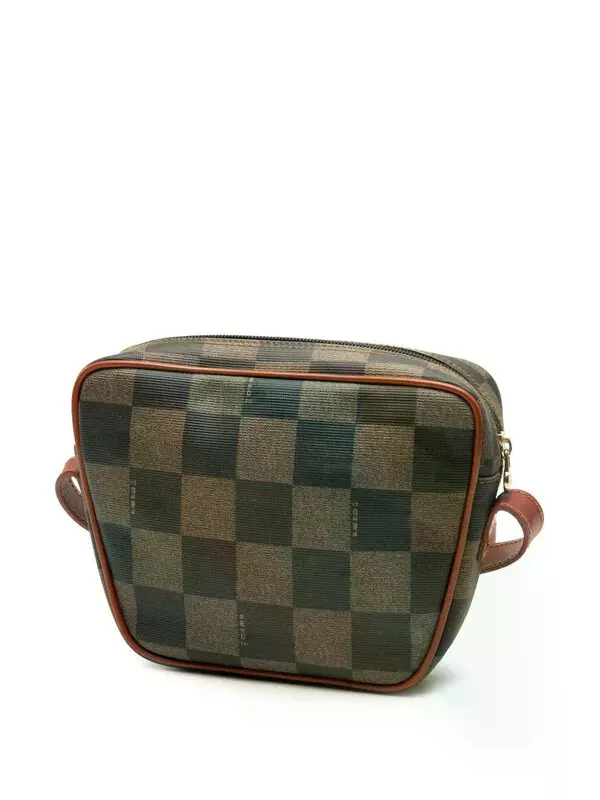 Fendi 20th Century Pequin Coated Canvas Checkboard Crossbody Bag