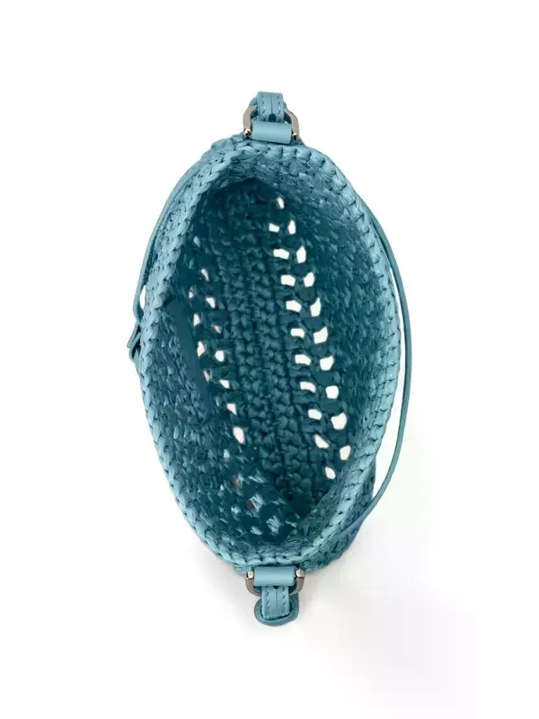 TOD'S Raffia & Leather Bucket Bag Mini