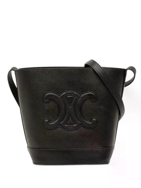 Celine 2018-2026 Small Calfskin Cuir Triomphe Bucket Bag