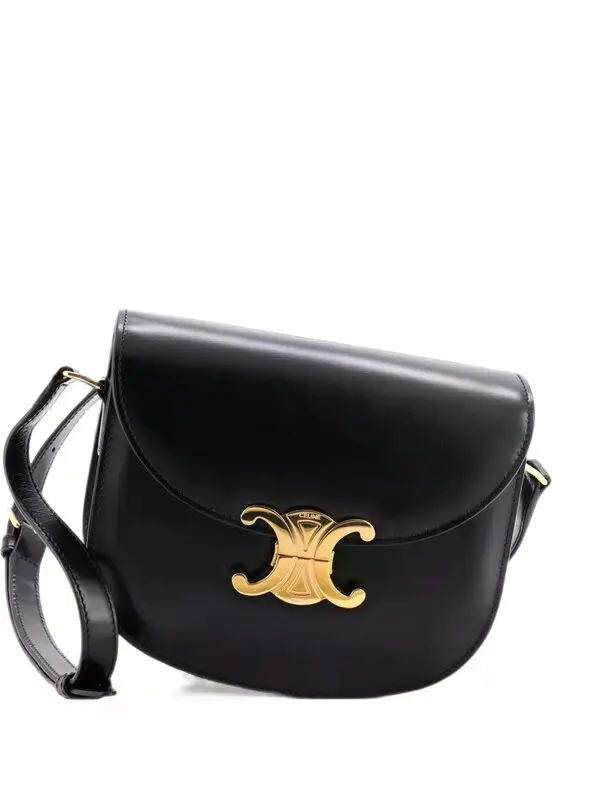 Celine Triomphe Besace Clea Flap Bag Leather Shoulder Bag