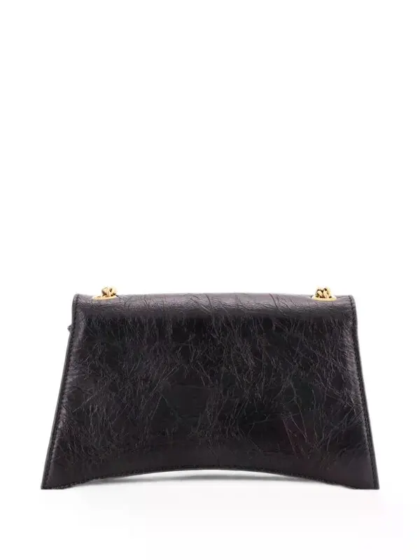 Balenciaga Crush Chain Flap Bag Leather Xs Shoulder Bag - Black