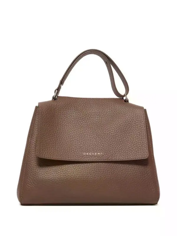 Orciani Sveva Soft Grainy Leather Tote Bag