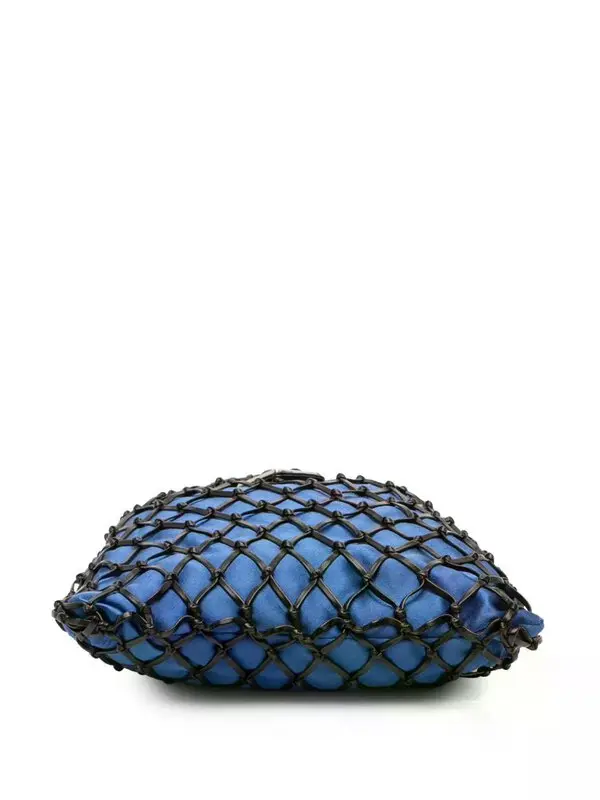 Prada 2013-2026 Satin And Leather Net Chain Crossbody Bag