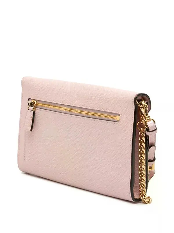 Prada 2013-2026 Saffiano Envelope Chain Clutch Shoulder Bag