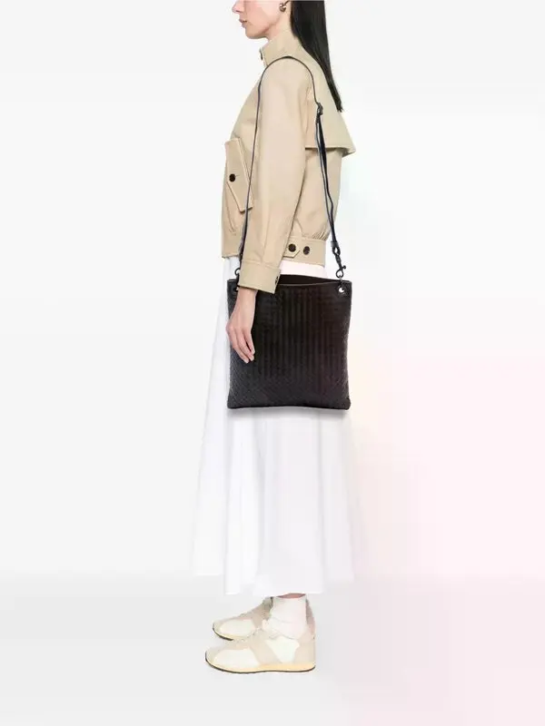 Bottega Veneta 2010 Nappa Intrecciato Vn Crossbody Bag - Brown