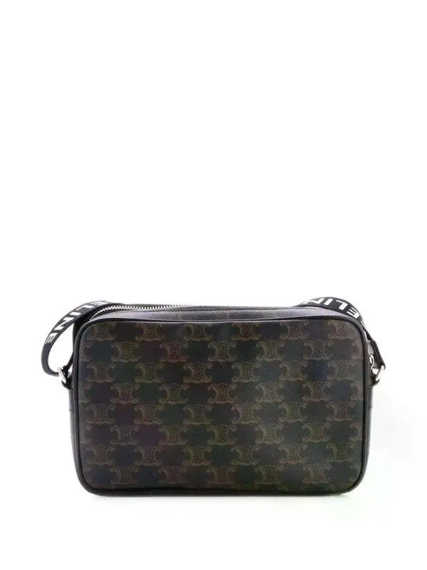 Celine Messenger Bag Triomphe Coated Canvas Medium Crossbody Bag