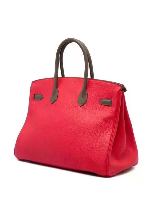 Hermès 2013 Tricolor Clemence And Swift Birkin Cascade Retourne 35 Handbag