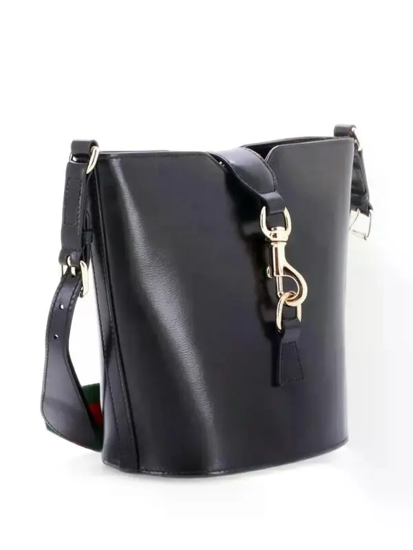 Gucci Jackie Web Leather Bucket Bag