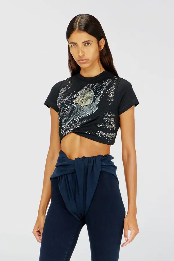 DIESEL® Rucked-up T-shirt In Double-layer Jersey