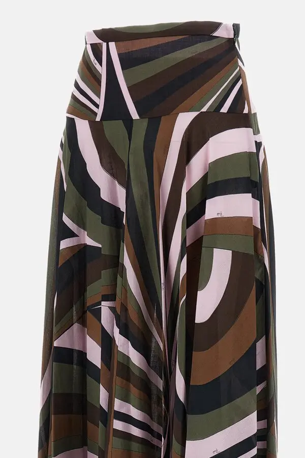 Emilio Pucci Cotton Muslin Maxi Skirt - Multicolor