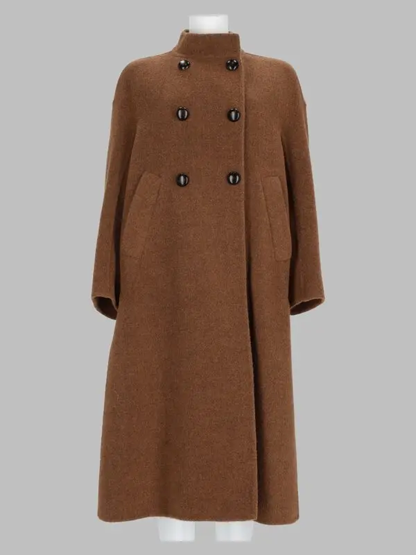 Max Mara Long-sleeved Coat - Cuoio