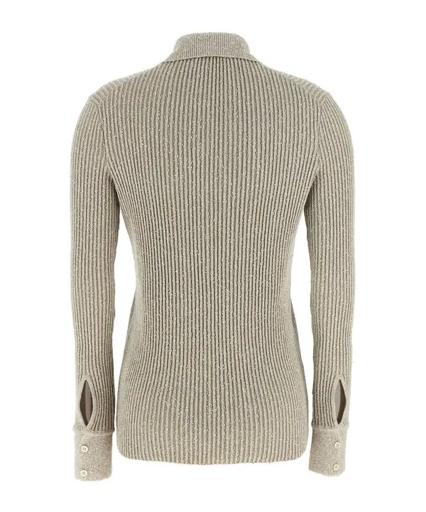 Magda Butrym Marled Collared Jumper