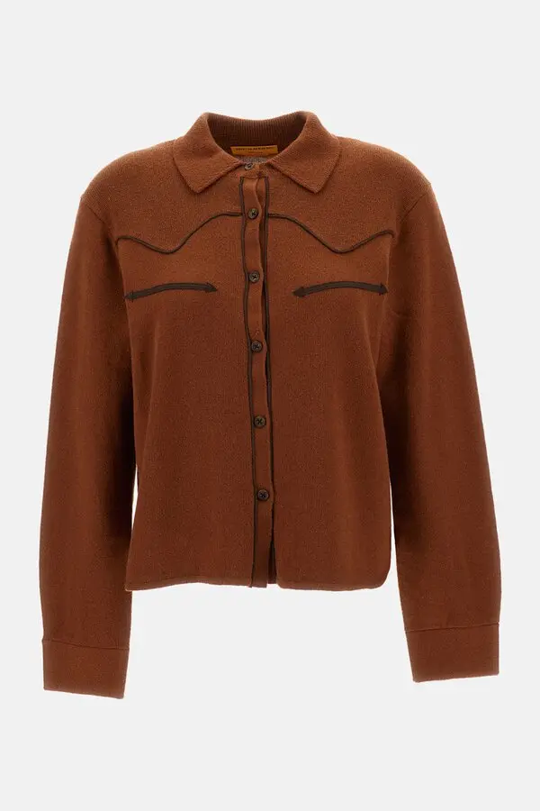 Guest In Residence Cropped Western Shirt - Multicolor