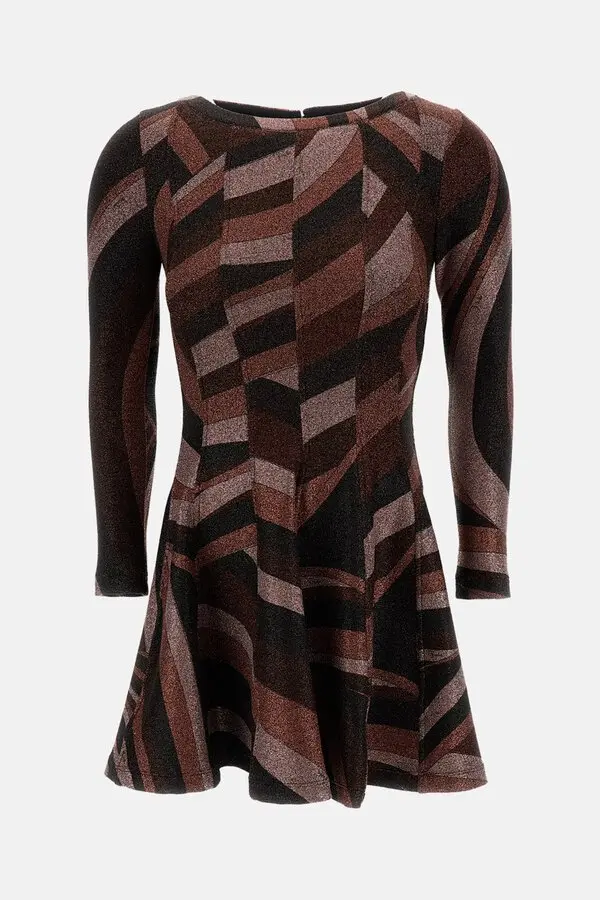 Emilio Pucci Short Lurex Jersey Flared Dress - Multicolor