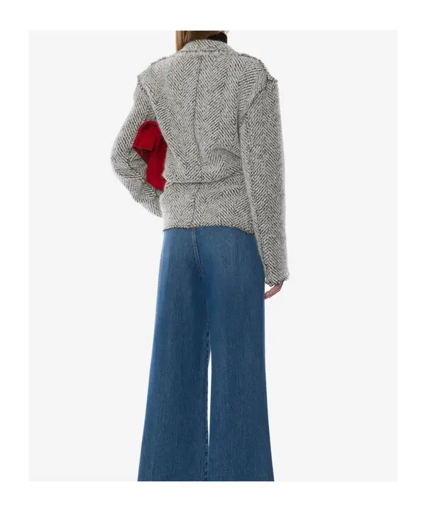 Alberta Ferretti Herringbone Wrap Jacket