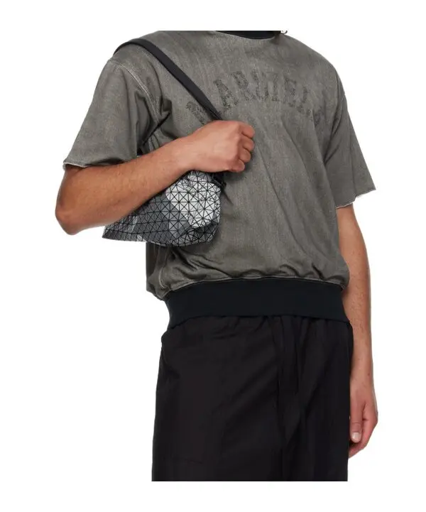 Issey Miyake Geometric-patterned Shoulder Bag - Grey