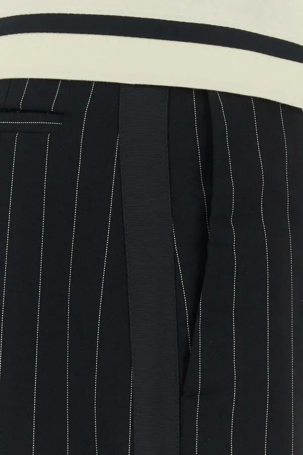 JEAN PAUL GAULTIER Pinstripe Exposed-waist Pants