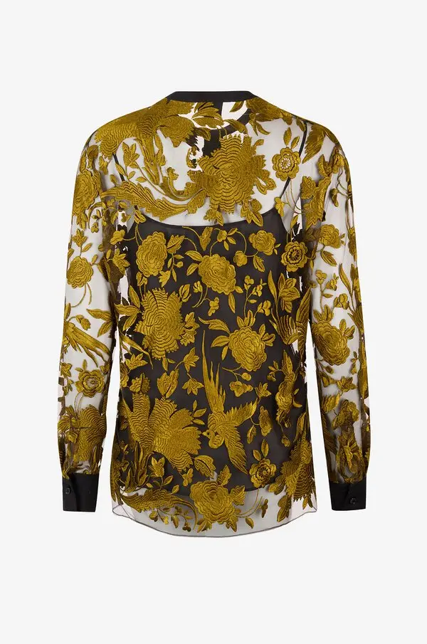 Giambattista Valli Embroidered Tulle Shirt