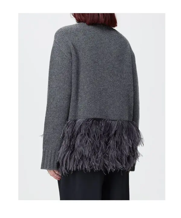 Fabiana Filippi Feather-trim Turtleneck Sweater