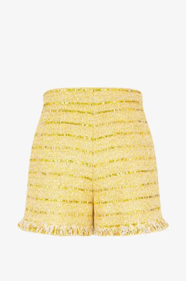 Giambattista Valli Sequin Adorned Tweed Shorts
