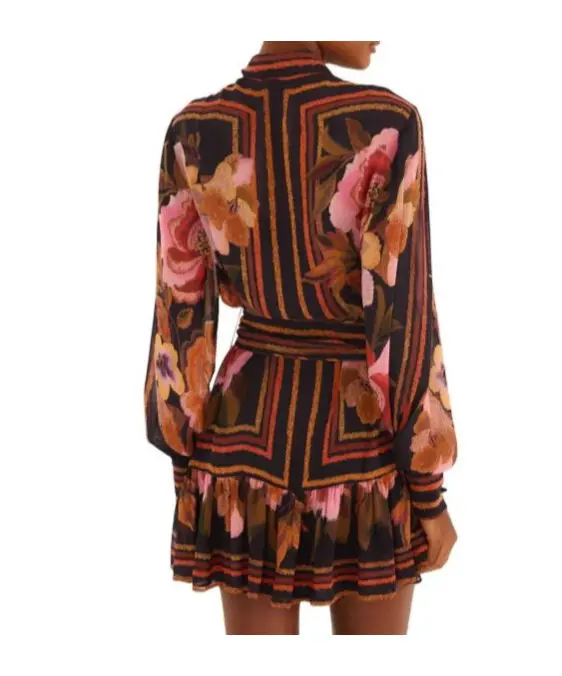 Farm Rio Floral Striped Mini Dress