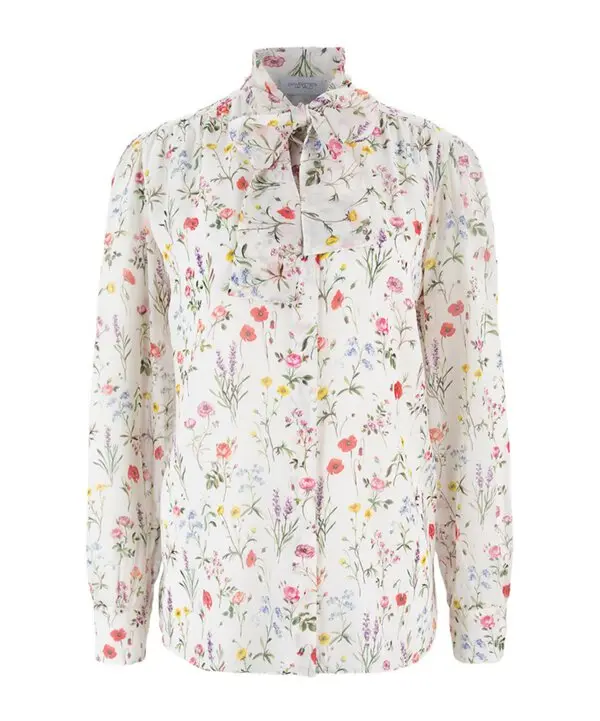 Giambattista Valli Floral Silk Blouse - No